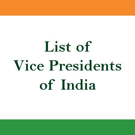 List of Vice of Presidents of India | All Worlds Presidents